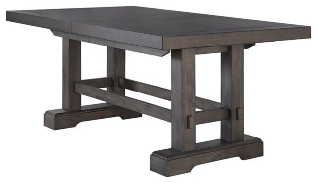 Bowery Hill Contemporary / Modern Dusky Cedar Brown Wood Dining Table ...