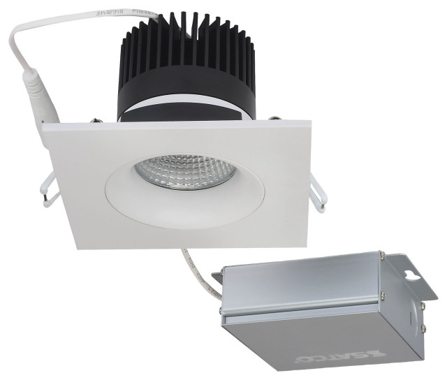 12 Watt LED Downlight - Gimbaled - 3.5 in. - 120 Volt - Square - Remote ...