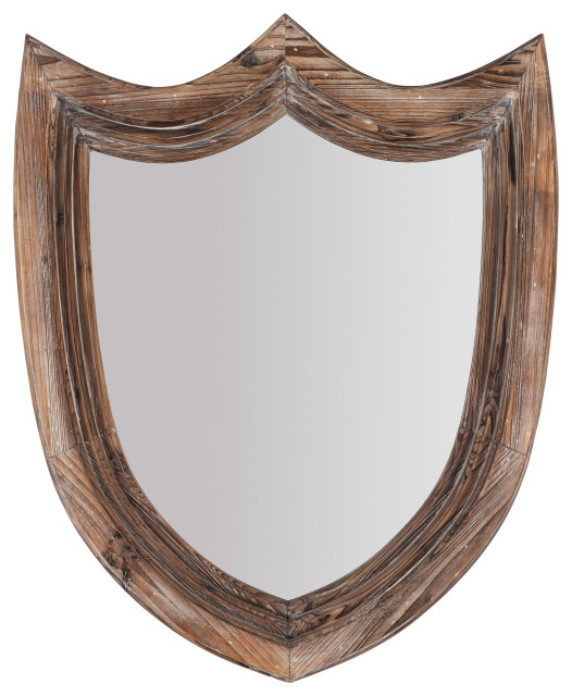 Distressed Fir Wood Trophy Mirror 1 - French Country - Wall Mirrors ...