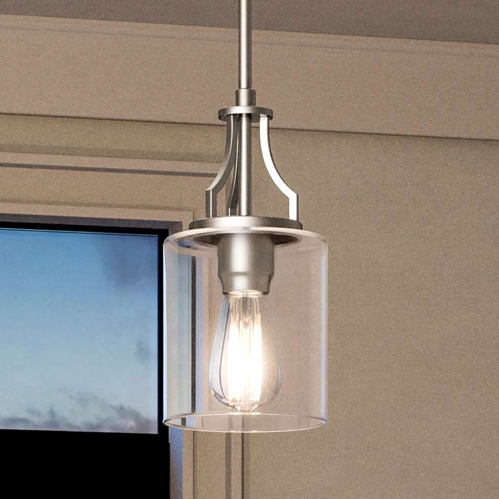 Luxury Contemporary Pendant, Brushed Nickel - Transitional - Pendant ...