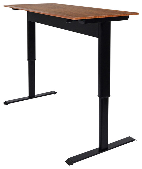 Pneumatic Adjustable-Height Standing Desk, 56" - Contemporary - Desks ...