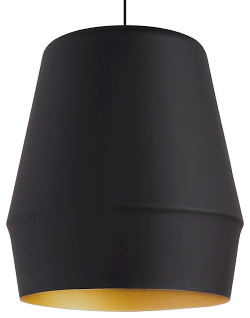 Tech Lighting Allea Pendant, Black/Gold, 700TDALEBG - Modern - Pendant ...