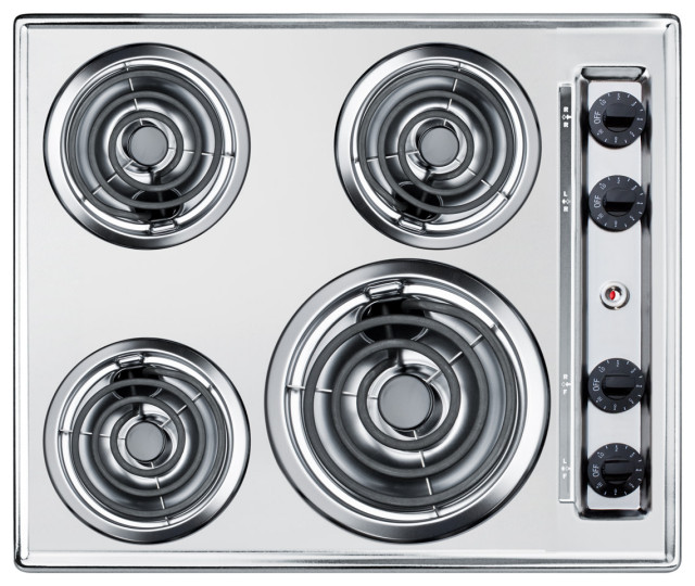 Summit ZEL03 24"W 220 Volt 4 Burner Coil Electric Cooktop - Cooktops ...