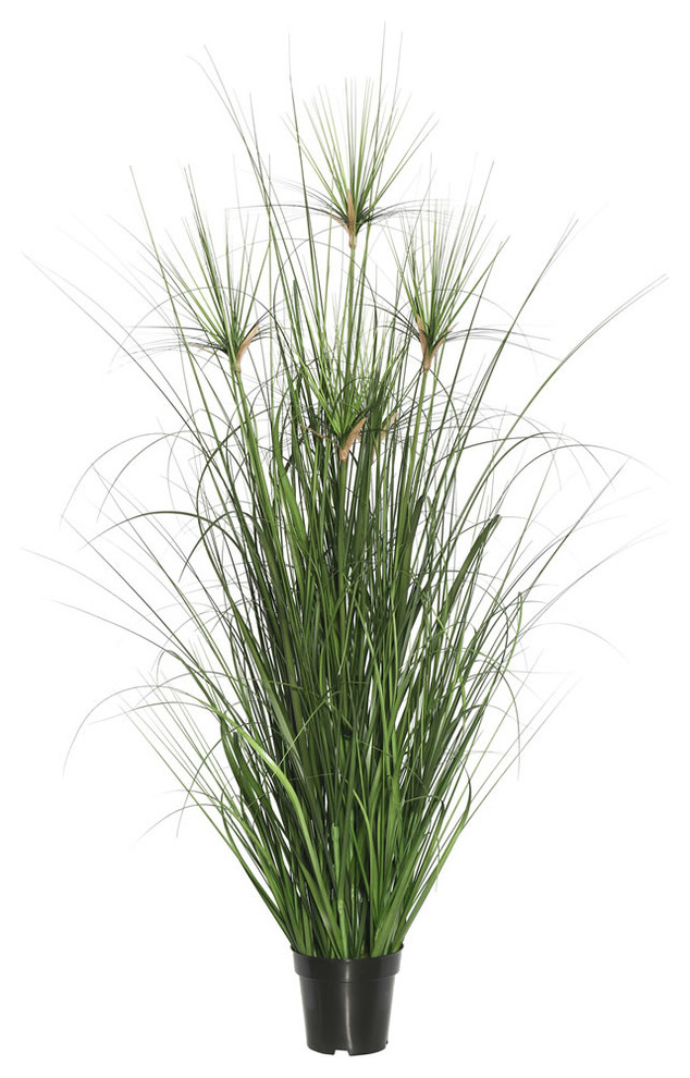 Artificial Potted Green Grass Featuring Brushed Grass - Contemporary ...