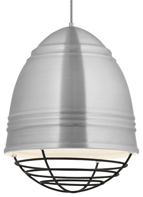 Tech Lighting Loft Grande Pendant, Aluminum/Black Cage, 700TDLOFGPAWB ...