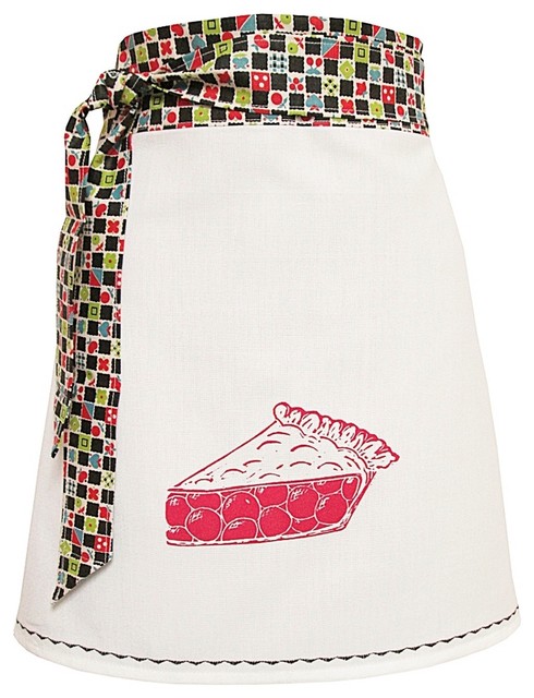 Organic Block Print Cherry Pie Apron - Contemporary - Aprons - by ...