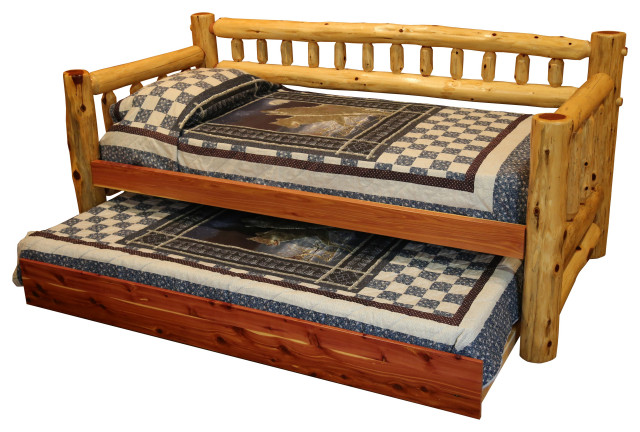 Red Cedar Log Daybed and Trundle - Rustic - Daybeds - by Furniture Barn ...