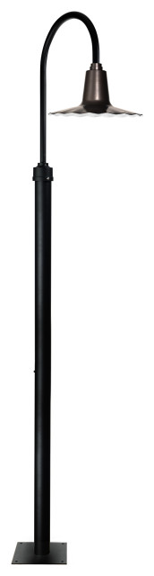 Cocoweb 16" Iris LED Street Lamp in Mahogany Bronze With 8' Post ...