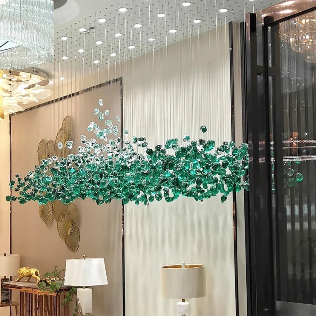 Rainfall Glass Gem Chandelier - Contemporary - Chandeliers - by Akari ...