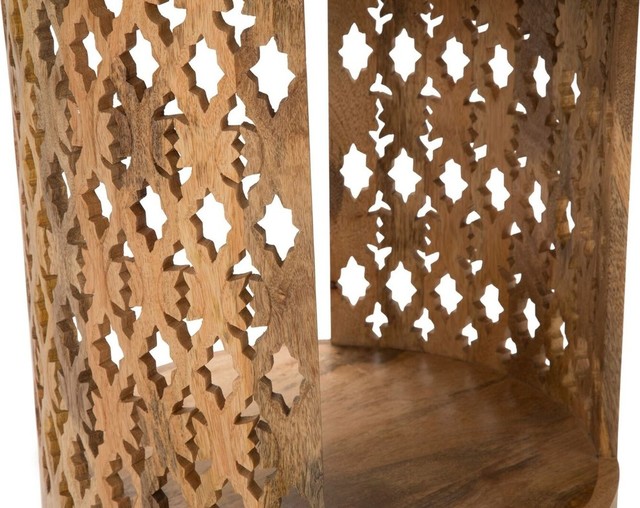 Steve Silver Brinley Round End Table With natural Finish BR180E ...