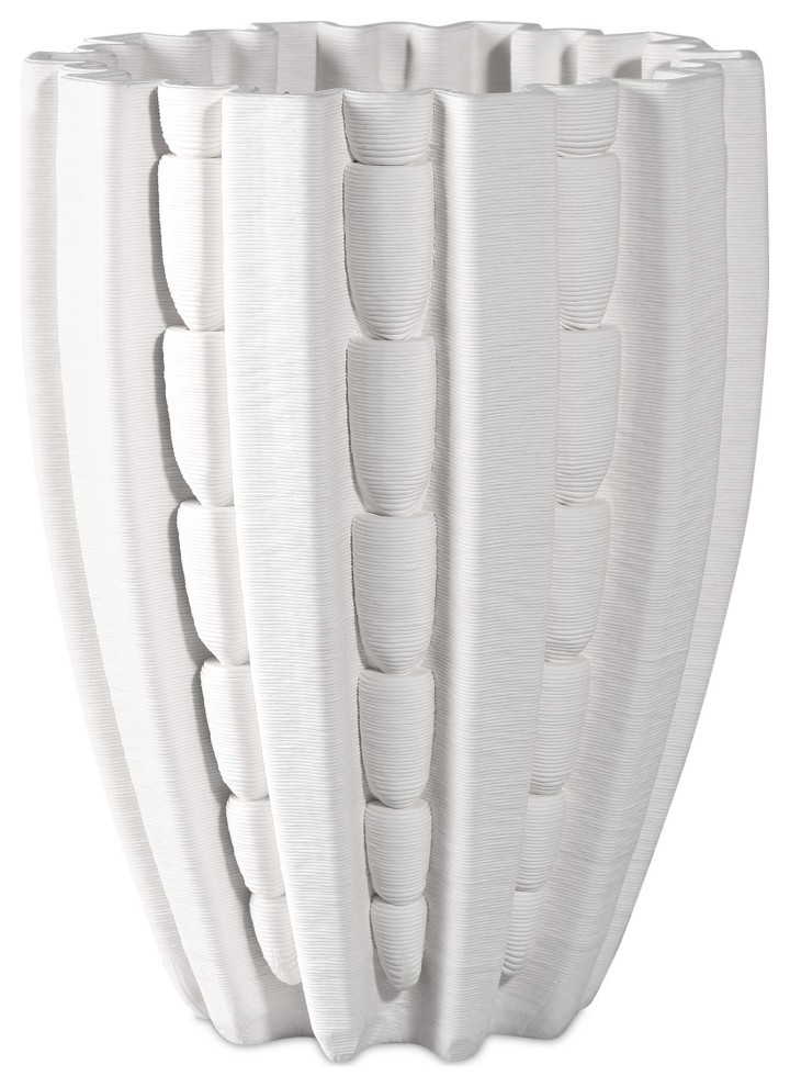 Fluted Medium Vase - Contemporary - Vases - by Currey & Company, Inc ...