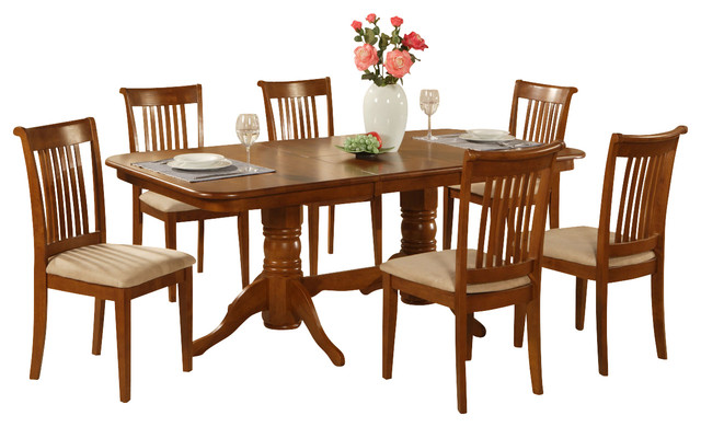 Napo-Sbr Kitchen Table Set, 7 Pieces - Traditional - Dining Sets - by ...