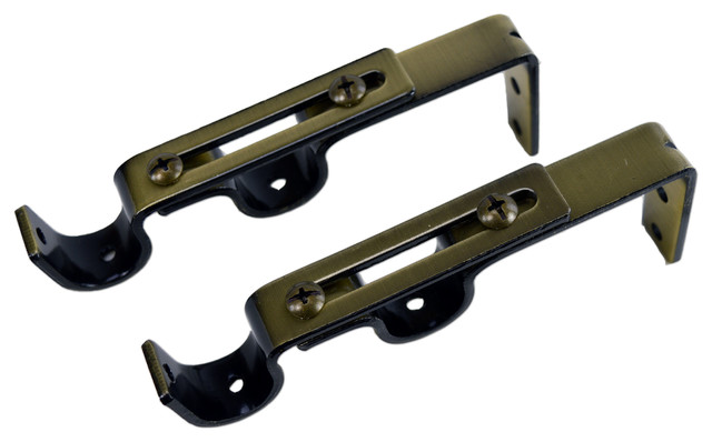 Double Wall Brackets for 16/19Mm Rod, 4.5-5" Projection, Set of 2 ...