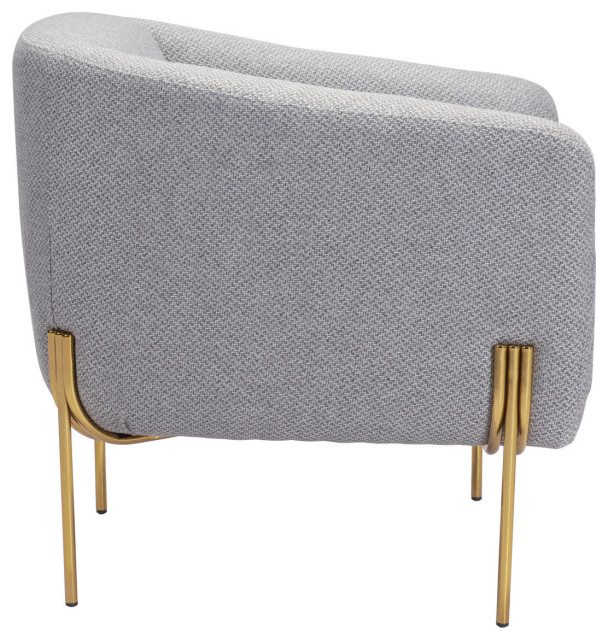 Micaela Arm Chair Gray & Gold - Contemporary - Armchairs And Accent ...