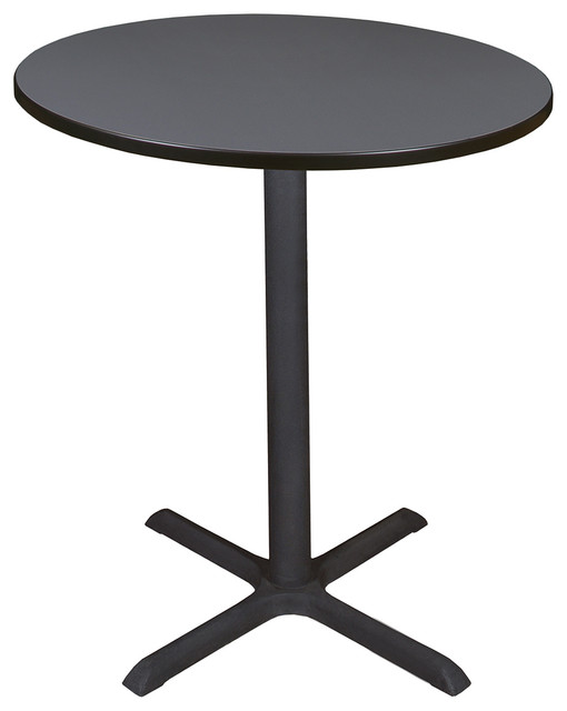 Regency Cain Medium 36 in. Square X-Base Cafe Table - Contemporary ...