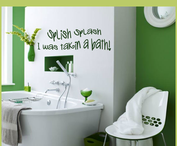 Splish... Splash... I was taking a bath Vinyl Wall Decal ...