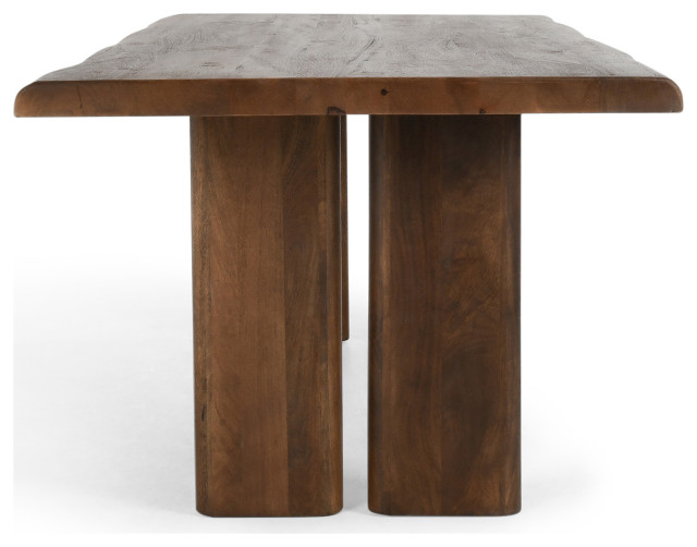 Holmes 80" Mango Wood Dining Table, Brown - Transitional - Dining ...