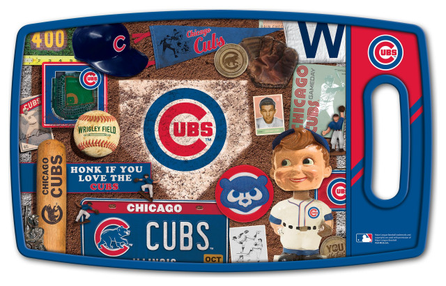 Chicago Cubs Retro Series Cutting Board - Traditional - Cutting Boards ...