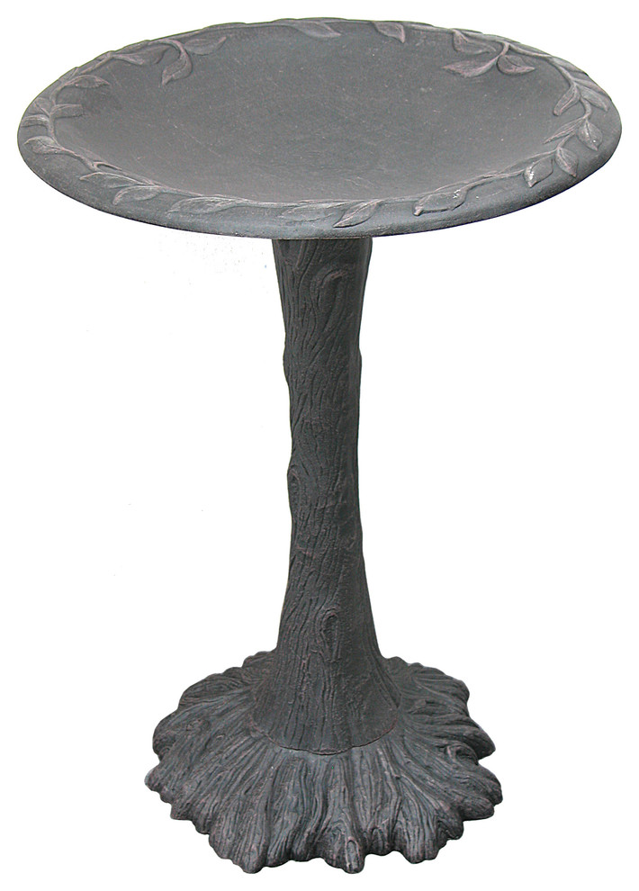 Tree Bird Bath - Rustic - Bird Baths - by Innova Hearth & Home Inc. | Houzz