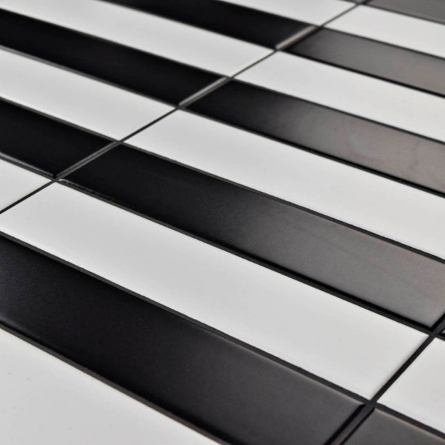Metro Soho Subway Porcelain Tile, Matte Black, Sample - Contemporary ...