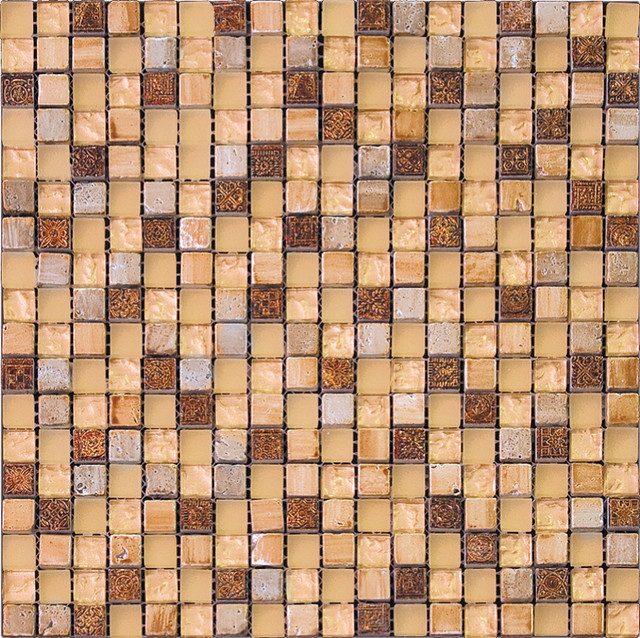 Mini Copper Kettle Tile, 11.7x11.7" - Contemporary - Mosaic Tile - by ...