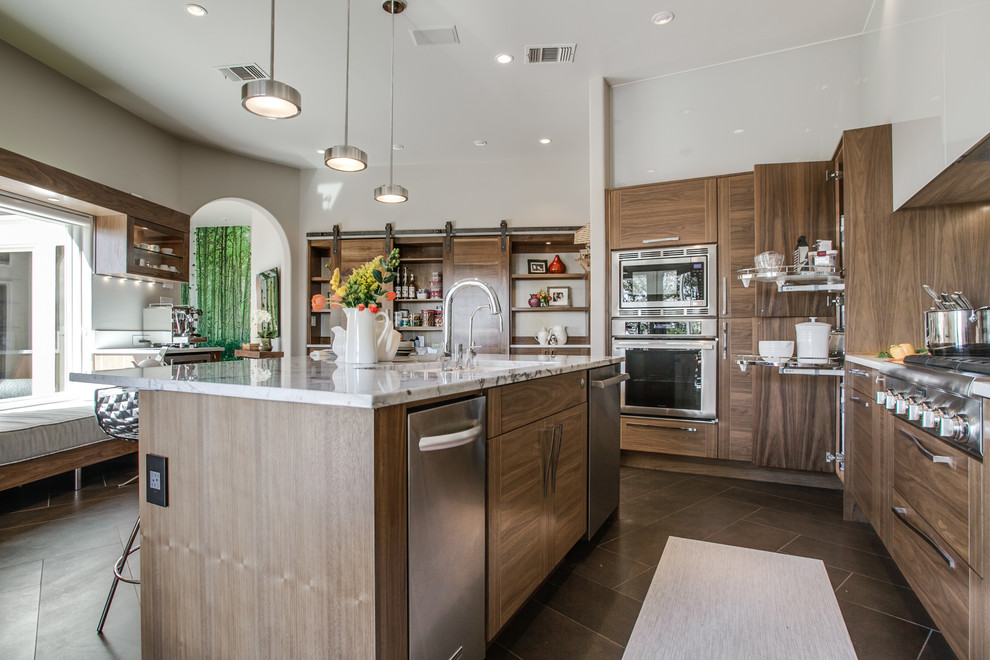 European Native - Contemporary - Kitchen - Houston - by Pink Door Designs