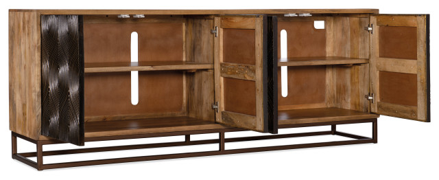 Swirl Door Entertainment Console - Industrial - Vinyl Flooring - by ...