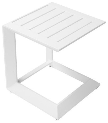 Aluminum Side Table, White - Contemporary - Outdoor Side Tables - by ...