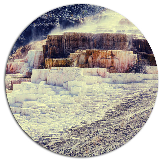 Hot Springs In Yellowstone, Seashore Disc Metal Wall Art, Disc of 11 ...