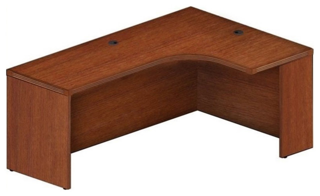 Scranton & Co 72" Laminate Right Corner Computer Desk in Cherry ...
