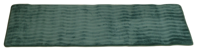 Lavish Home Memory Foam Extra Long Bath Rug Mat, Green, 24x60 ...