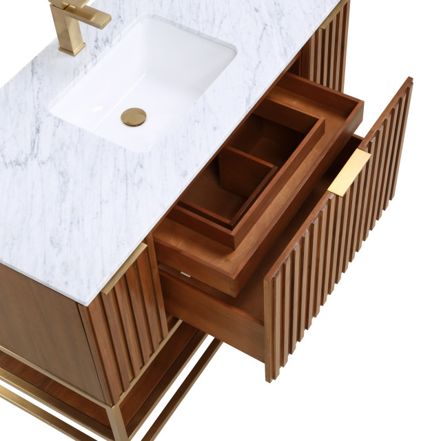 Terra Bathroom Vanity, 48" - Contemporary - Bathroom Vanities And Sink ...