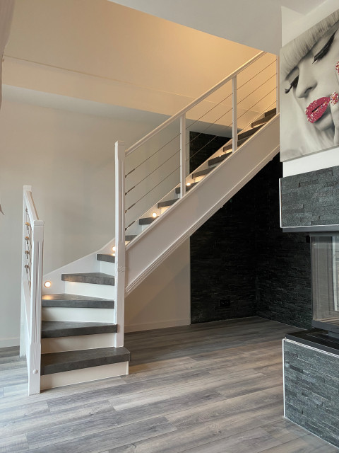 Rénovation d'un escalier Après - Modern - Staircase - Paris - by ...