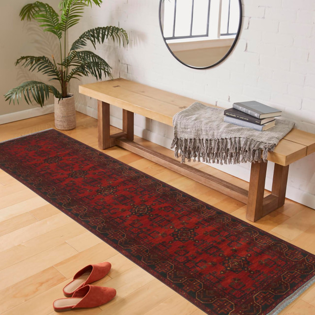 Rustic Biljik Khal Mohammadi Bee Wool Runner 2'7" x 12'3", 2'7'' x 12'3 ...