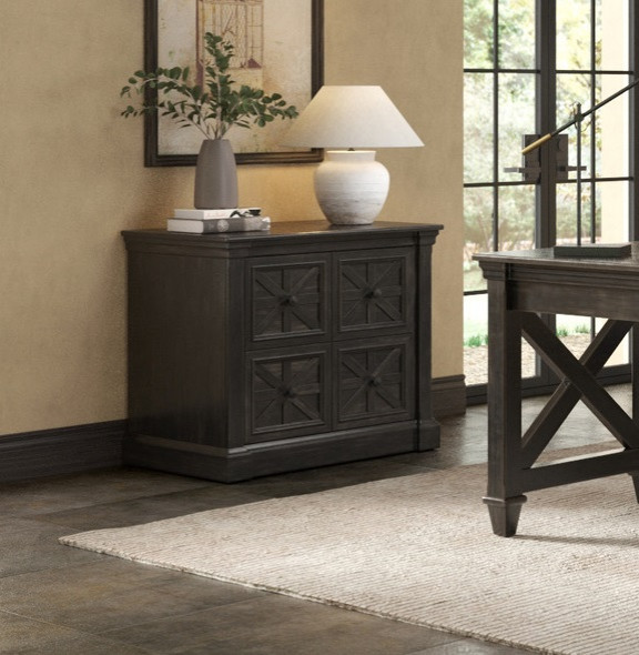 Traditional Wood Lateral File Storage File Drawer Fully Assembled Dark ...