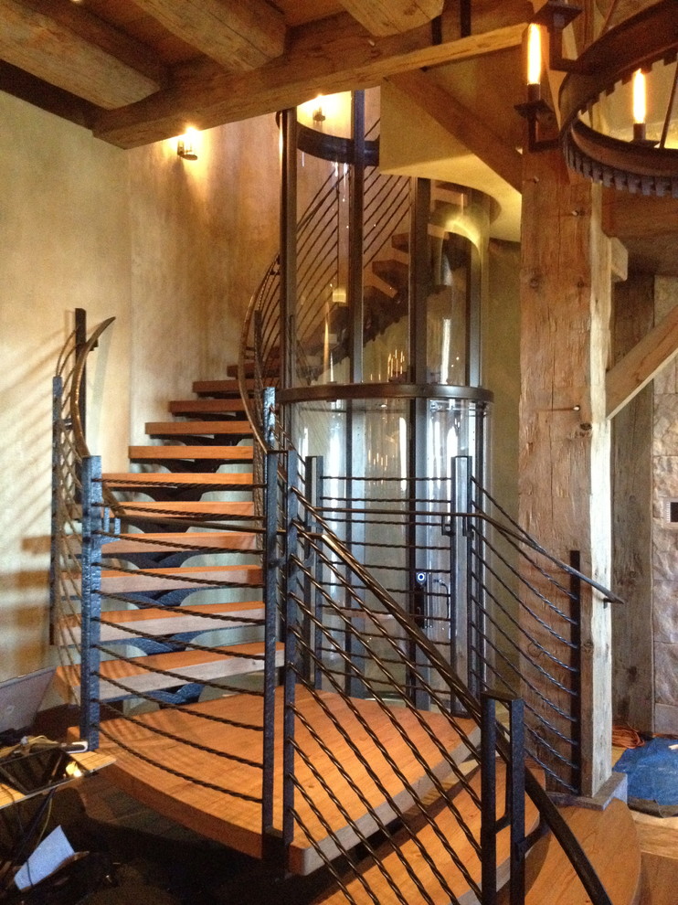 Glass Elevators by Nationwide Lifts - Rustic - Staircase - Boston - by ...