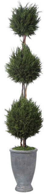 Uttermost Cypress Triple Topiary - Contemporary - Artificial Plants And ...