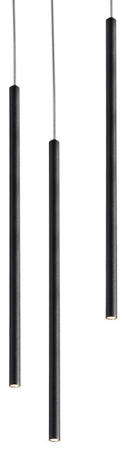 AFX Lighting Point LED 3-Point Pendant, Black/Black, PNTP0107L30D1BK ...