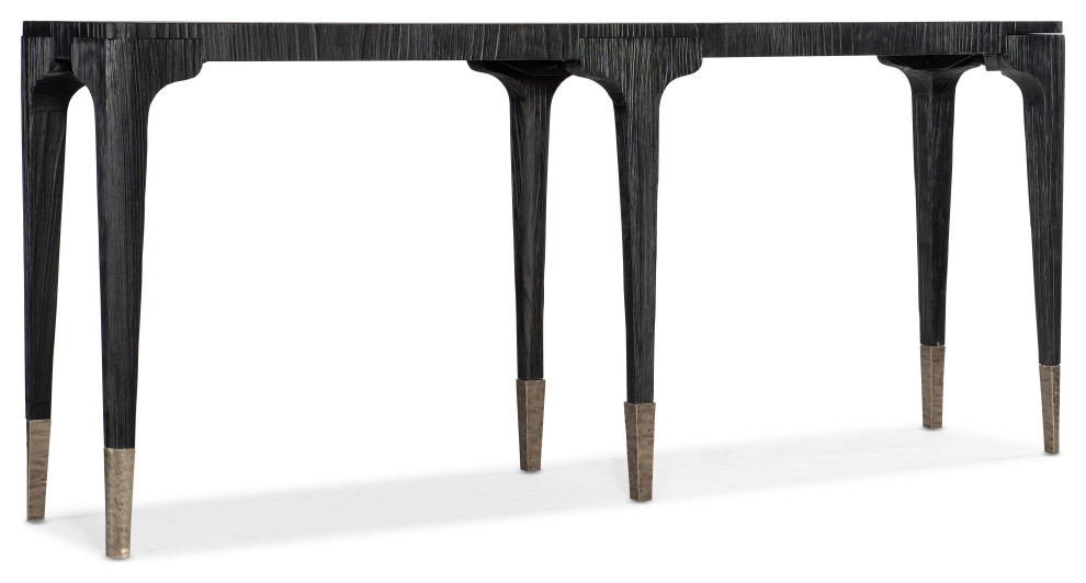 Hooker Furniture Chapman Veneers and Metal Shou Sugi Ban Console Table in Black - Transitional ...