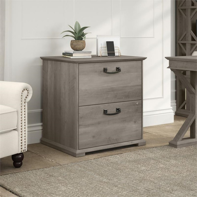 Homestead Farmhouse Lateral File Cabinet in Driftwood Gray - Engineered ...