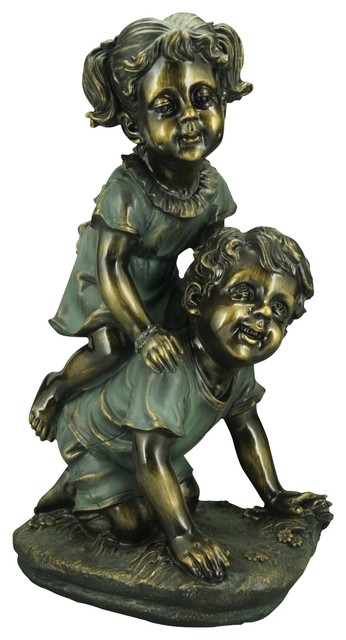 BM148397 Girl And Boy Playing Statue - Contemporary - Decorative ...