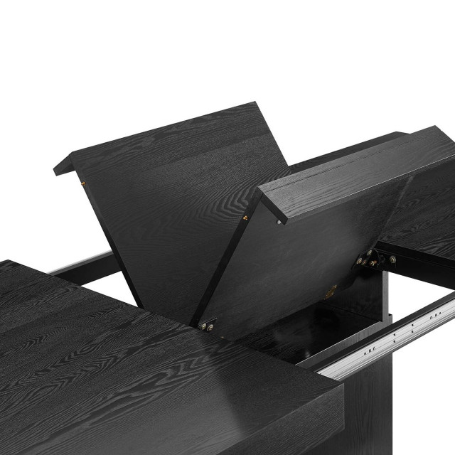 Evens 71"-94" Extendable Dining Table With Gold Base - Contemporary - Dining Tables - by ...