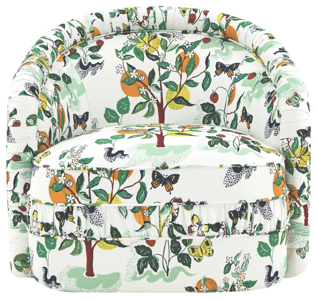 Citrus Garden Ruched Lounge Chair - Contemporary - Armchairs And Accent ...