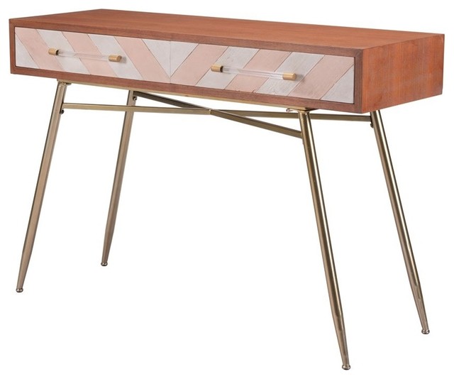 Modern Accent Side End Table Console, Colorful, Acrylic Fir Wood Steel ...