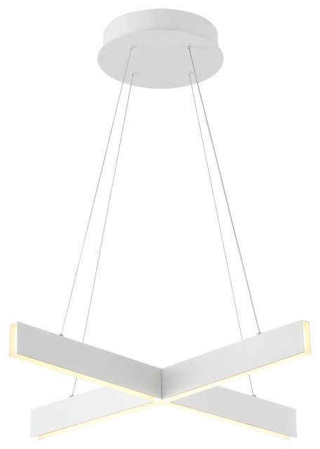 Metal and Acrylic "X" Shaped Frame LED Light Fixture - Modern ...