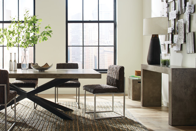 Mixx Hunter Dining Table, Black Frame, Dark Gray Top - Industrial ...