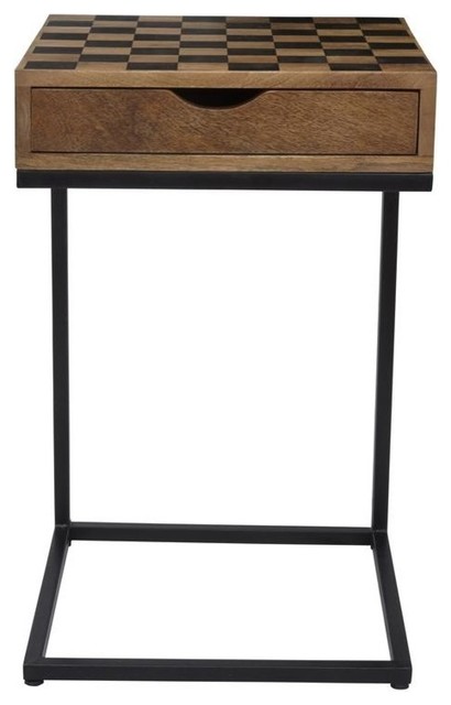 Global Archive Checkerboard C-Table - Industrial - Side Tables And End ...
