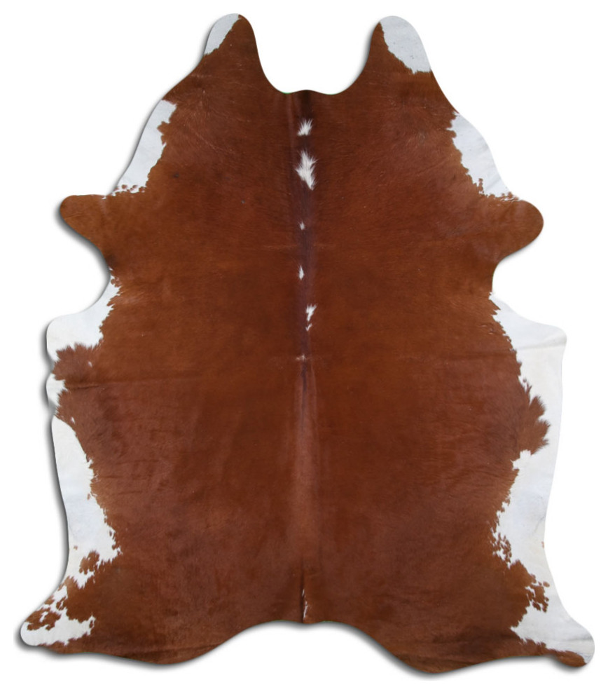 NATURAL HAIR ON Cowhide Rug DE HEREFORD, 5'x7' to 6'x8' - Southwestern ...