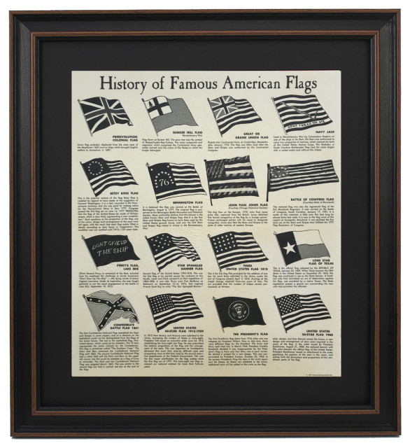 Framed History of Famous American Flags - Traditional - Prints And ...