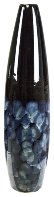 Amazingly Designed Sleek Ceramic Vase, Blue - Contemporary - Vases - by ...